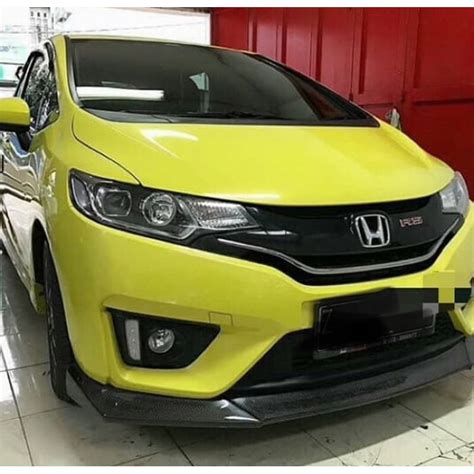Jual Lips Front Bumper Jazz Gk5 2014 2017 Carbon Kevlar Shopee Indonesia