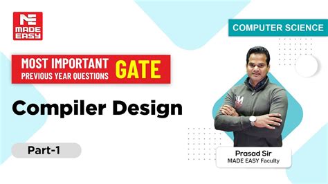 Most Important Previous Year Questions Gate Compiler Designpart 1 Cs By Prasad Sir Made