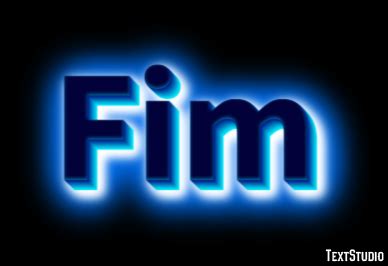 Fim Efeito De Texto E Desenho De Logotipo Palavra