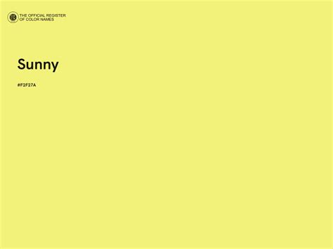 Sunny Color F2f27a The Official Register Of Color Names