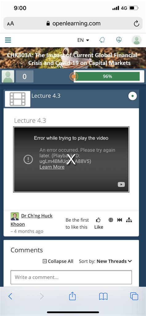 lecture slide unable to load leading to 96 of completion report an