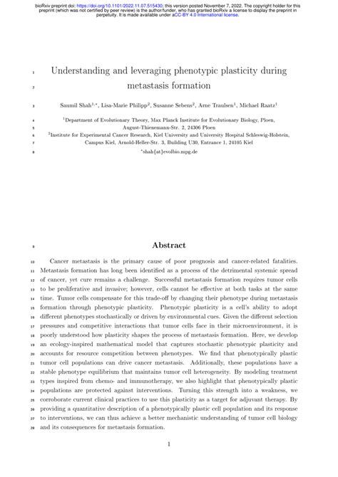 Pdf Understanding And Leveraging Phenotypic Plasticity During