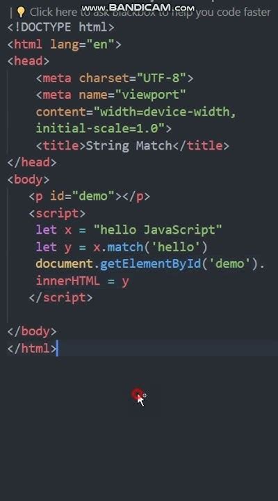 Javascript String Match Short Javascript Youtube