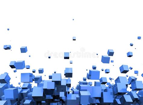 Abstract Blue Cubes Background Stock Illustration Illustration Of Colored Cubic 37560541