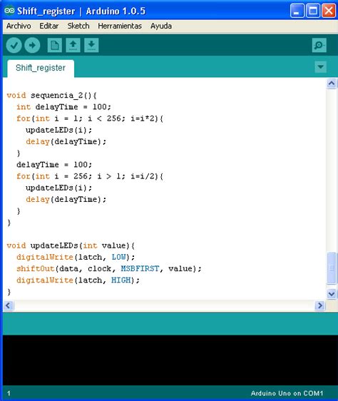 5 Shift Register ARDUINO
