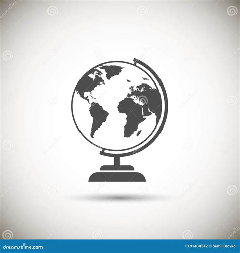 Globe Icon Stock Vector Illustration Of Background Geographic 91404542