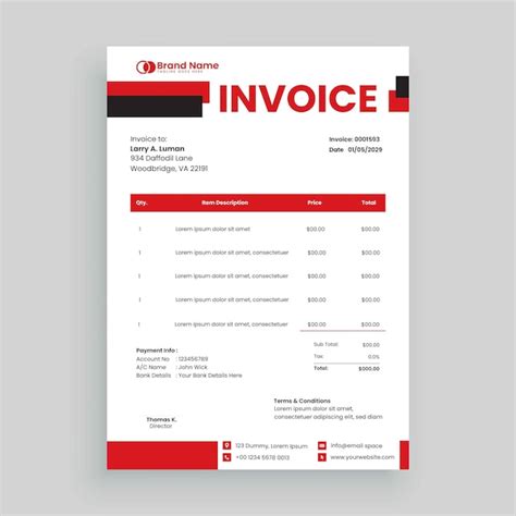 Free Invoice Template Kinpery