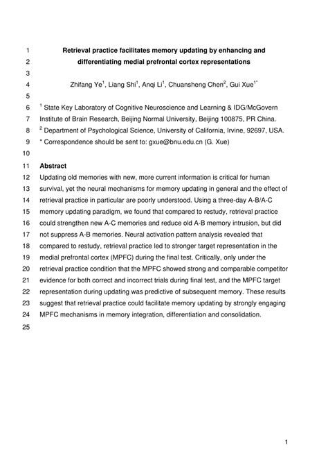 Pdf Retrieval Practice Facilitates Memory Updating By Enhancing And