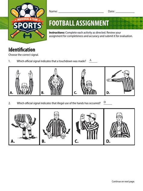 indv team sports football assignment pdf quarterback national