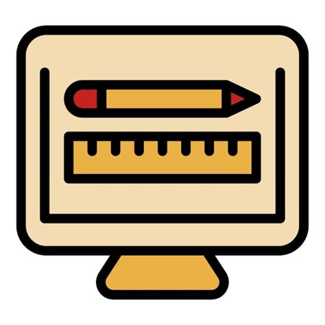 Premium Vector Monitor Education Icon Outline Monitor Education Vector Icon For Web Design