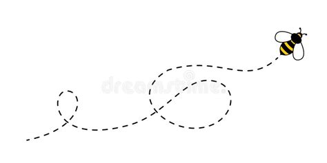 Flying Bee Dotted Line Stock Illustrations 524 Flying Bee Dotted Line Stock Illustrations