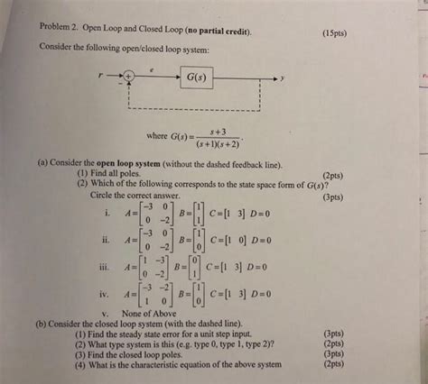 solved problem 2 open loop and closed loop no partial