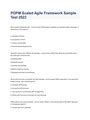 POPM Scaled Agile Framework Sample Test DocMerit
