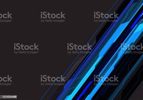 개요 블루 라인 회로 기술을 회색 빈 공간 디자인 현대 미래 배경 벡터 일러스트 레이 션 합니다 0명에 대한 스톡 벡터 아트 및