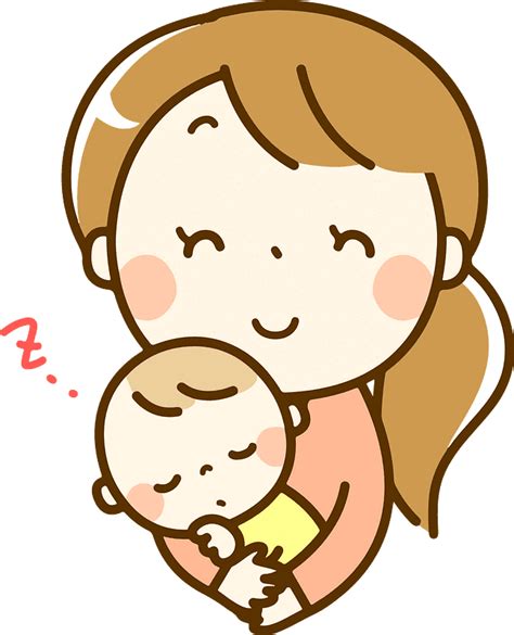 母と娘の無料イラスト