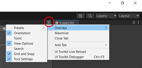 my scene view options toolbar has disappeared i can t find any options