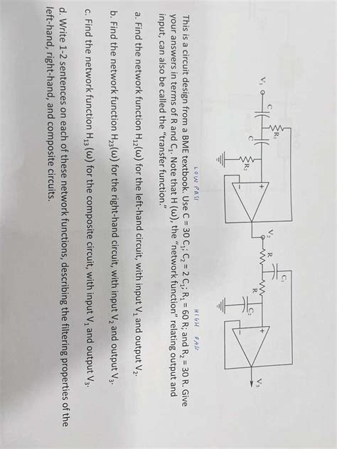 This Is A Circuit Design From A BME Textbook StudyX