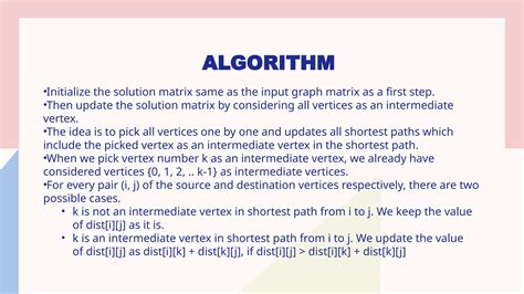 Floyd Warshall Algorithm And It S Applications Pptx