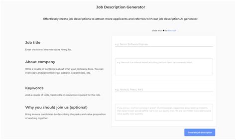 Job Description Generator Ai Tool Reviews 2025 Details Pricing And Alternatives