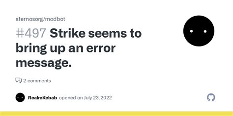 Strike Seems To Bring Up An Error Message · Issue 497 · Aternosorg