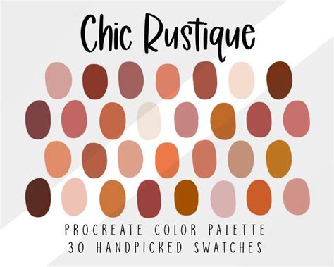 Rust Blush Color Palette Procreate Color Palette Color Scheme IPad Procreate Palette Rustic