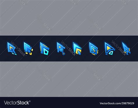Set Of Game Cursors Or Pointer Icons Click Arrows Vector Image