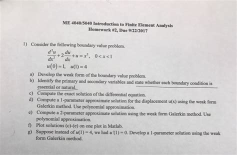 solved consider the following boundary value problem d 2