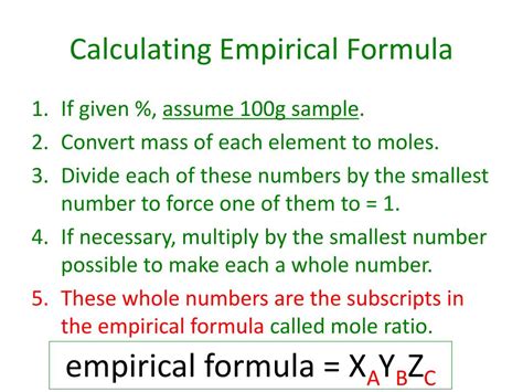 PPT Percent Composition Empirical Formula And Molecular Formula PowerPoint Presentation ID