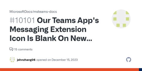 Our Teams Apps Messaging Extension Icon Is Blank On New Teams · Issue