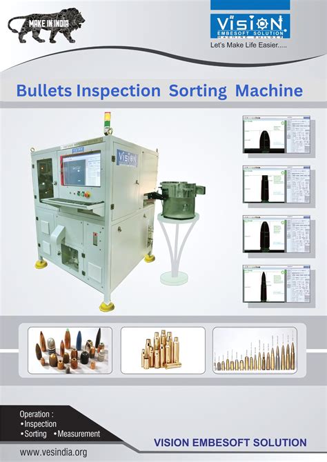 bullets inspection sorting machine machine vision and laser system