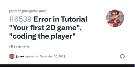 error in tutorial your first 2d game coding the player · issue