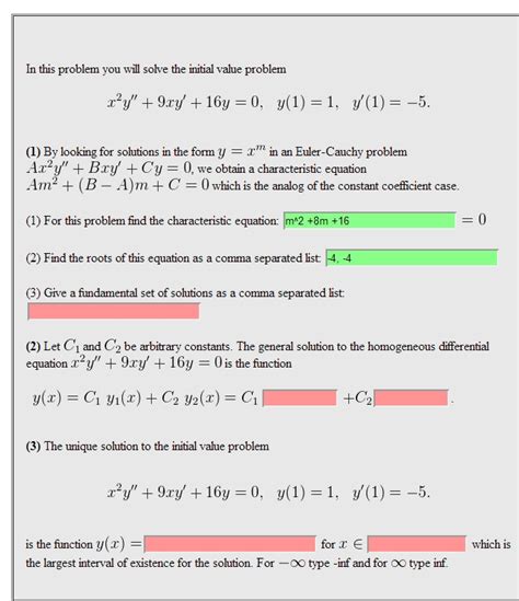 solved in this problem you will solve the initial value