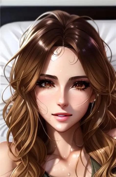 Semi Realistic Anime Girl Skin Highlights Hair Hig