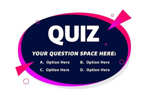 Free Vector Multiple Option Quiz Banner For Your Next Event Or Contest Show