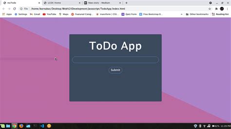 This Is My First Project A Todo App Using Htmlcssboostrap4 Js Here Is The Link To The Source