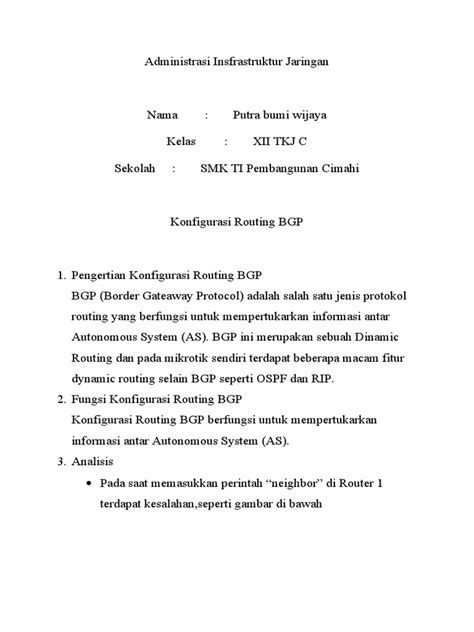 Konfigurasi Routing Bgp Pdf