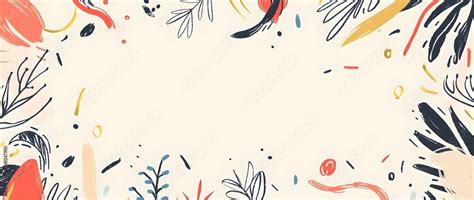 Minimalist Modern Passover Doodle Page Print Border Design Professional