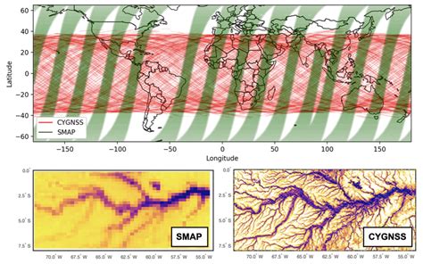 Comparison Of Smap And Cygnss Daily Coverage Top And Attainable Download Scientific Diagram