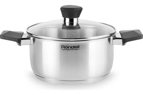 Кастрюля с крышкой RONDELL Strike RDS-715 24 см, 4.8 л 0715-RD-02 ...