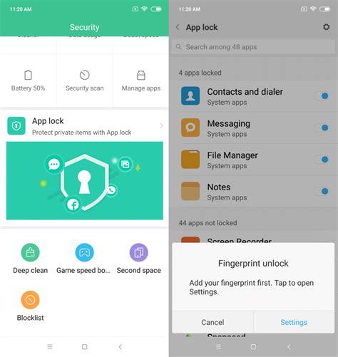 Redmi And Redmi Pro How To Lock Apps Using Fingerprint Scanner