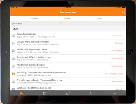 Moodle App Features Moodledocs