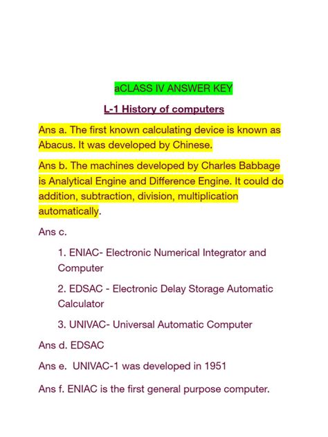 class 4 computer answers for reference l 1 5 pdf computers