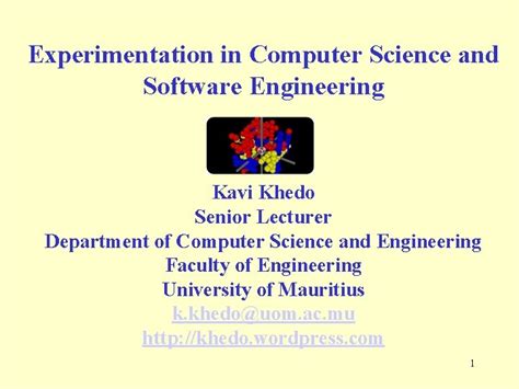 Experimentation In Computer Science And Software Engineering Kavi