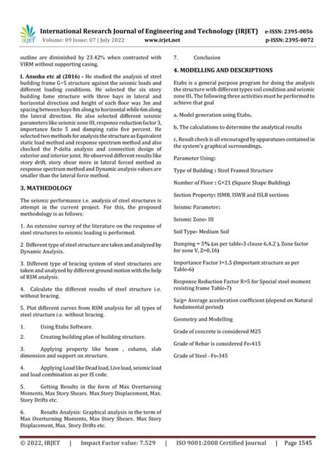 Seismic Behavior Of Steel Frame Structure With And Without Bracing Pdf Civil Engineering
