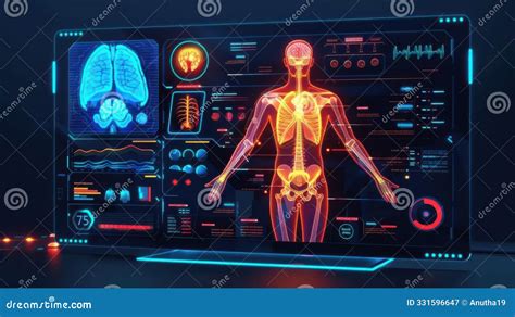 Body Ct Cat Scan Line Icons Set Radiotherapy Signs Vector Symbols
