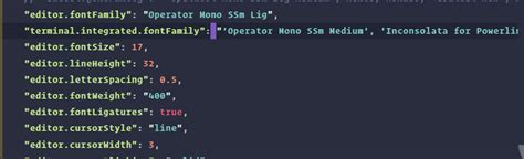 Operator Mono SSm Lig Book Does Not Work With Vscode Issue Kiliman Operator Mono Lig