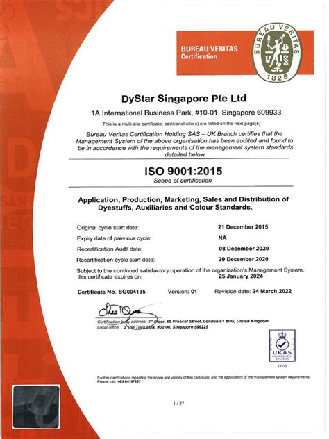 Dystar Singapore Certificate Rev Pdf
