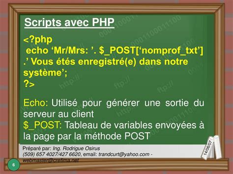 Ppt Programmation Web Coté Server Avec Phpmysql Powerpoint