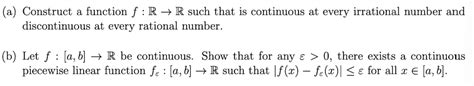 Solved A Construct A Function F Rr Such That Is