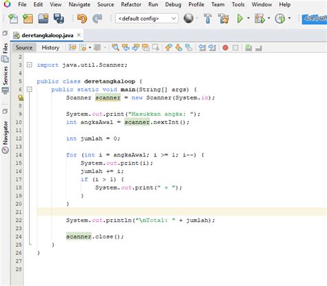 Membuat Penjumlahan Deret Angka Dengan Metode Looping